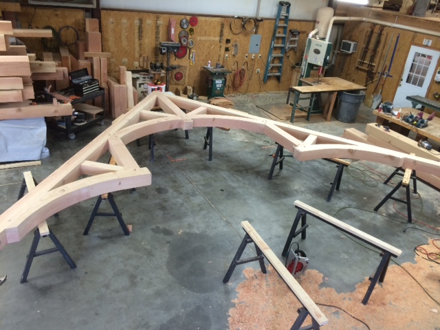Curved Truss - Heavy Timber Trusses & Components, Accent Truss, SC